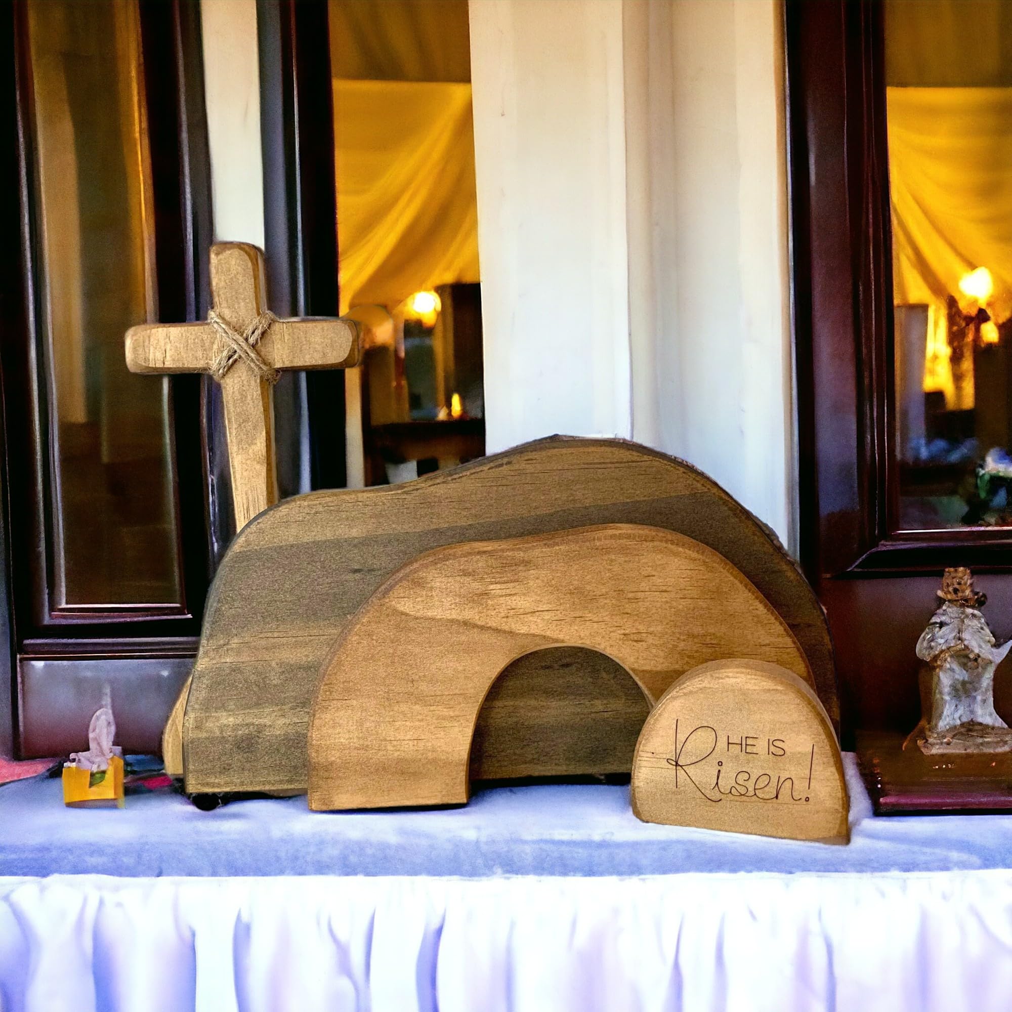 2025 New Empty Tomb Easter Decor Easter Resurrection Scene and Cross ...