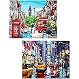 Amazon.com: QUITEDEW 2 Pack Paint by Number for Adults,Scenery Paint by ...
