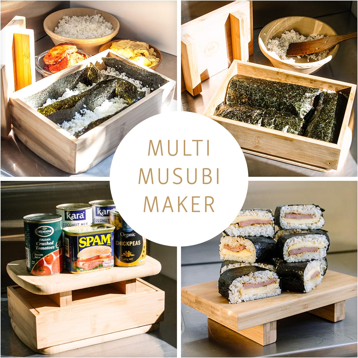 Gourmet Wooden Food Press for Making Tofu Cheese Oshizushi and Musubi ...