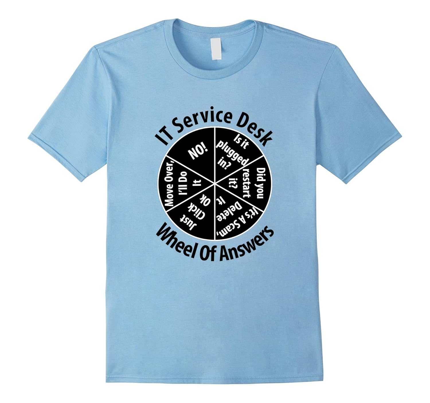 IT Service Desk Wheel of Answer Shirt Information Technology-TH – TEEHELEN