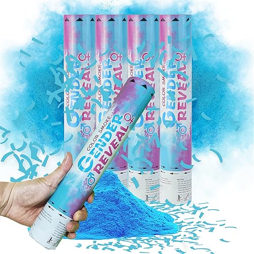 SWYIVY Gender Reveal Powder Cannon Smoke Bomb, Biodegradable Boy or ...
