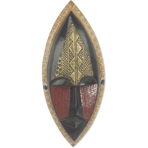NOVICA Wall Decor Handcarved 'Happiness' Wood Wall Mask From Ghana ...