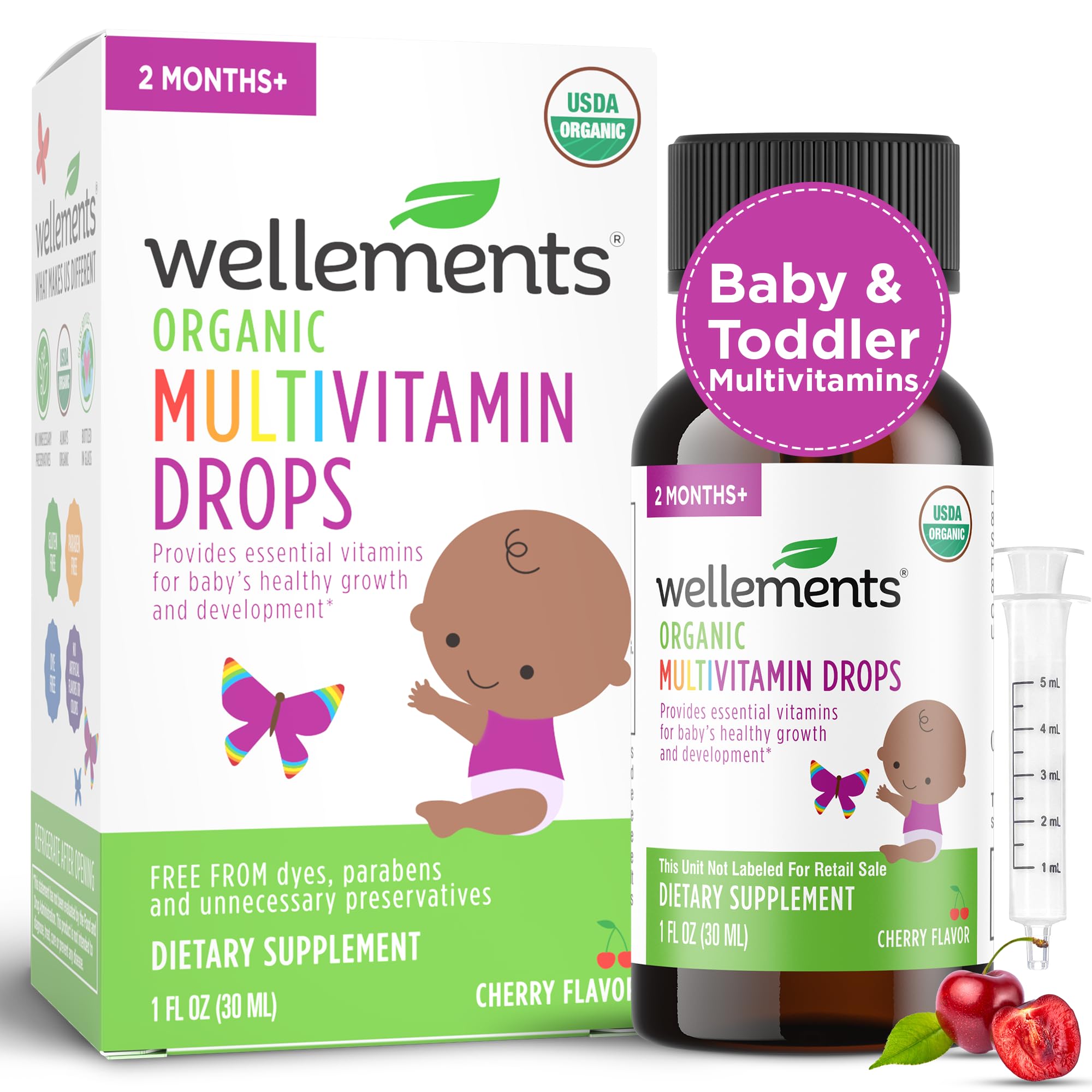 Mua Wellements Organic Baby Multivitamin Drops (1 Fl Oz) - Cherry ...
