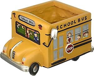 Amazon.com: Adorable School Bus Planter Great Gift for Teachers, School ...