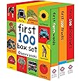 Amazon.com: First 100 Box Set: Farm, Dino, Trucks: 9781684492602 ...