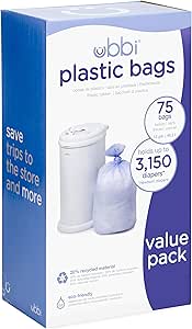 Ubbi Plastic Bags, 75 - Pack, 3 - Count : Amazon.ca: Health & Personal Care