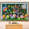 Amazon.com : Blosssound 86 Pcs Spring is in The Air Bulletin Board Set ...