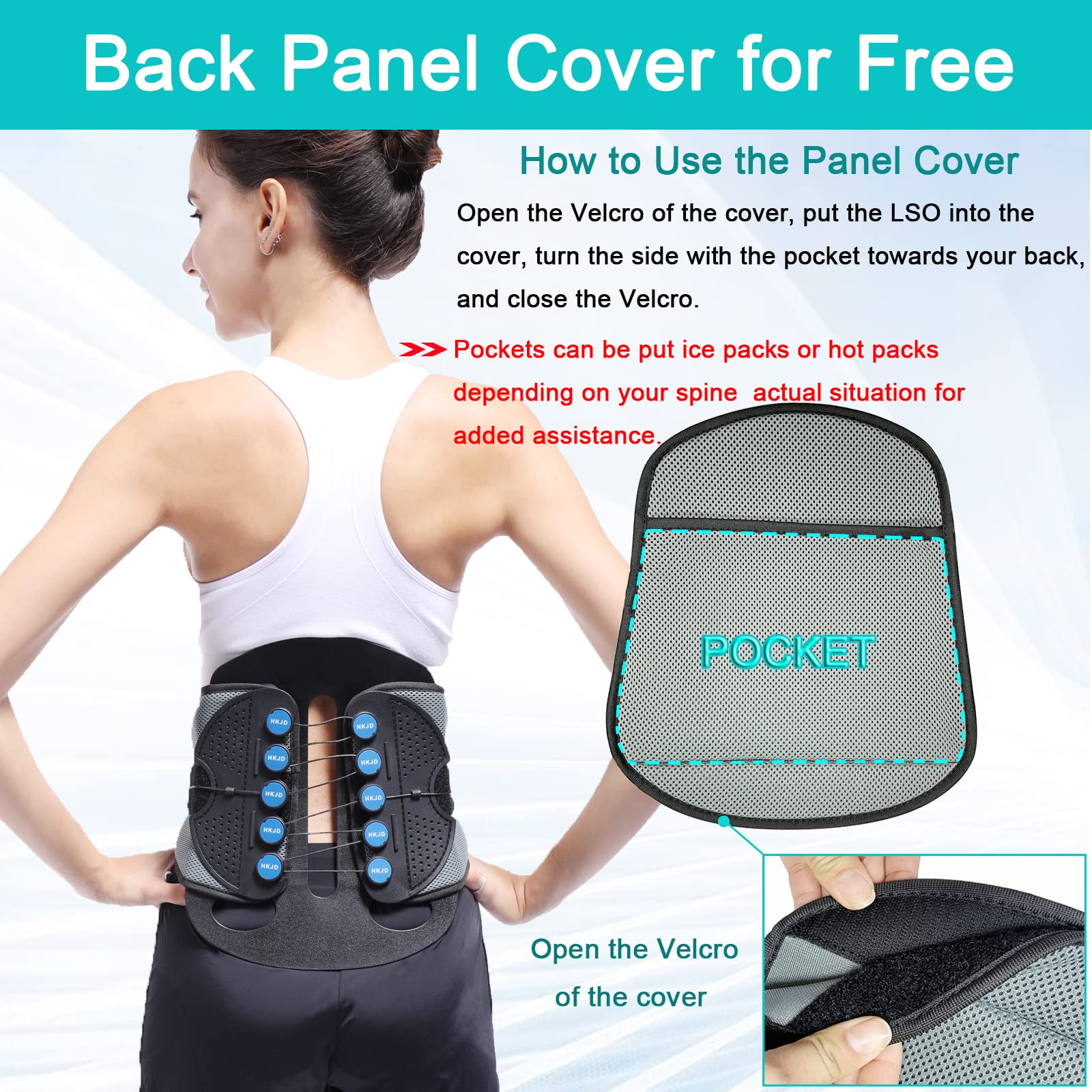 Mua LSO Back Brace with Removable Decompression Panel Back Support ...