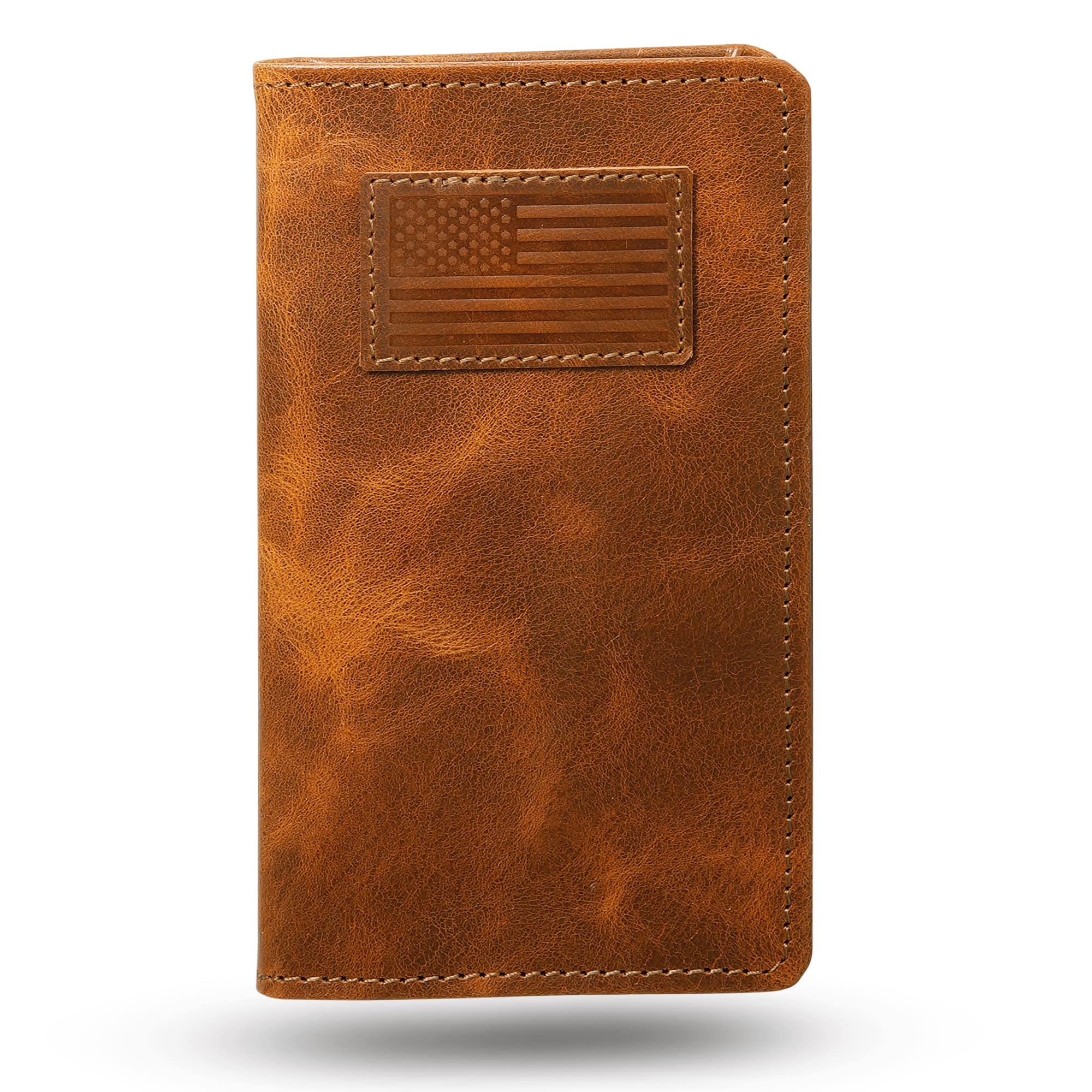 Mua Leather American Flag Wallet for Men – Full-Grain Leather Flag ...