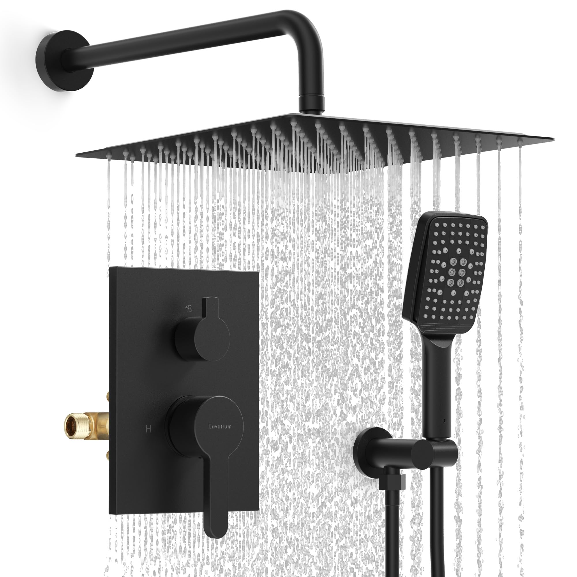 Lavatrum Shower Faucet Set - 12 inches Rain Shower System with 6 ...