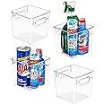 Amazon.com - Sorbus 4 Pack Small Clear Plastic Storage Bins, Clear ...