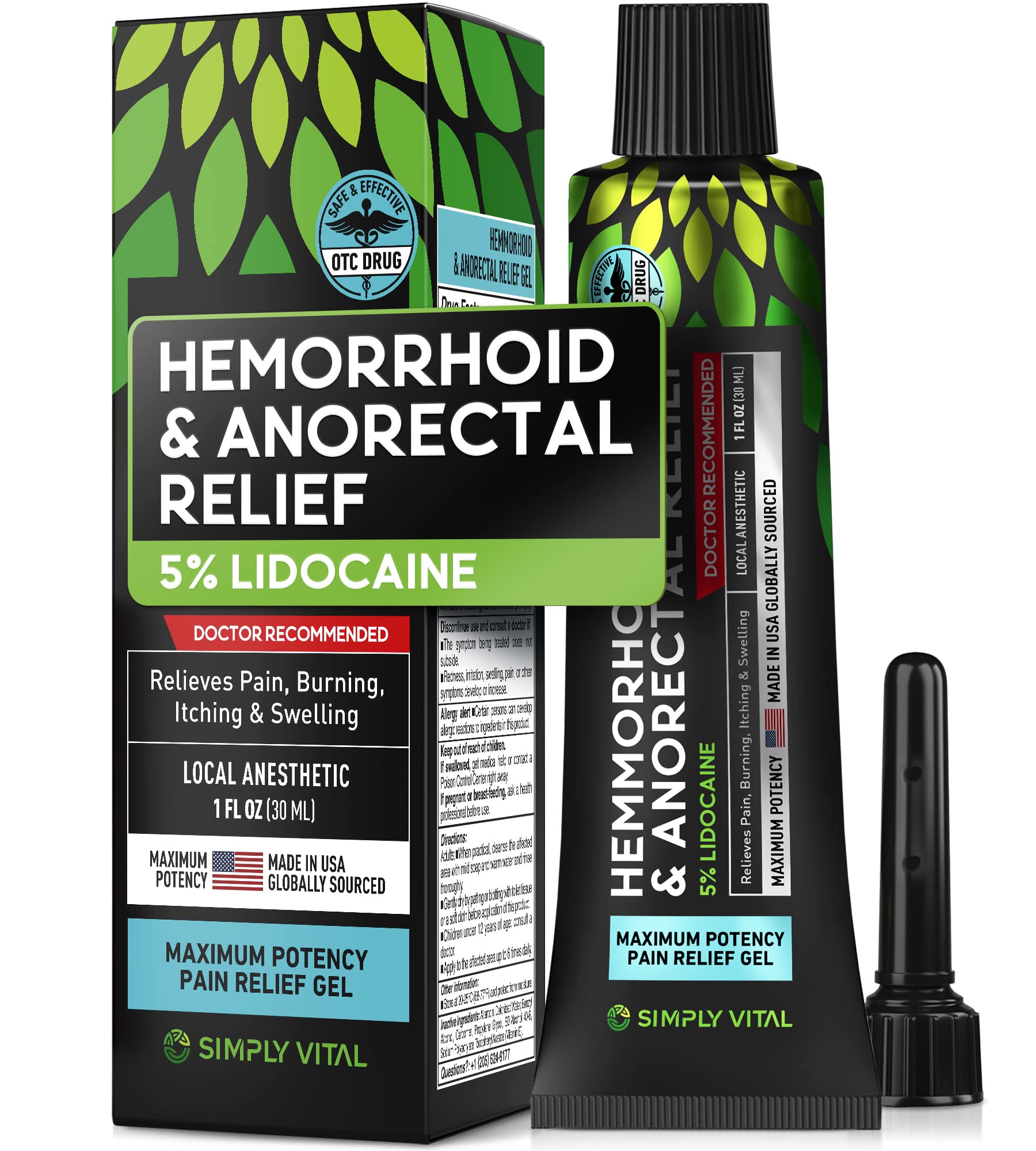 Mua Hemorrhoid Treatment Cream Gel for Pain Relief - Made in USA Fast ...