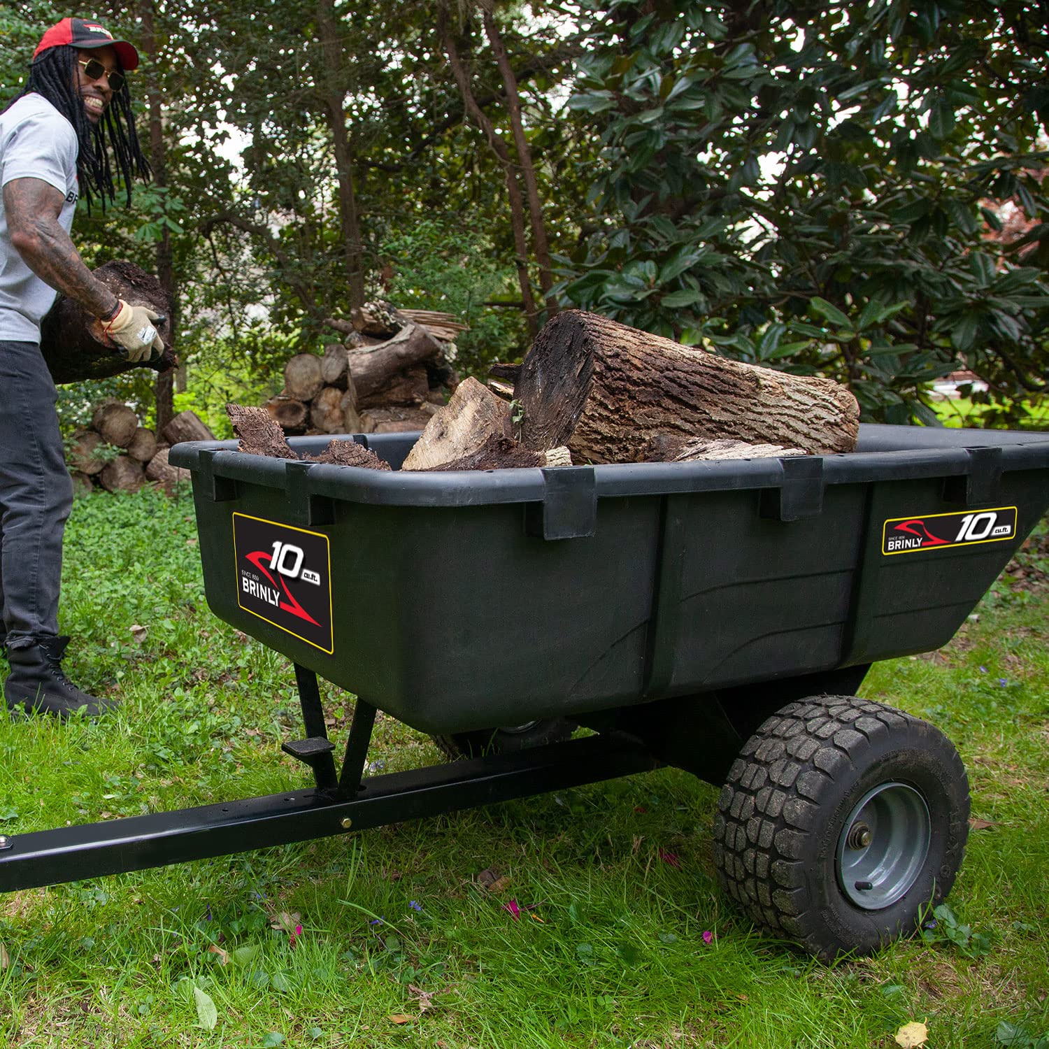 Mua Brinly PCT-101BHC-A2 10 cu.ft. 650lb Heavy Duty Tow-Behind Poly ...