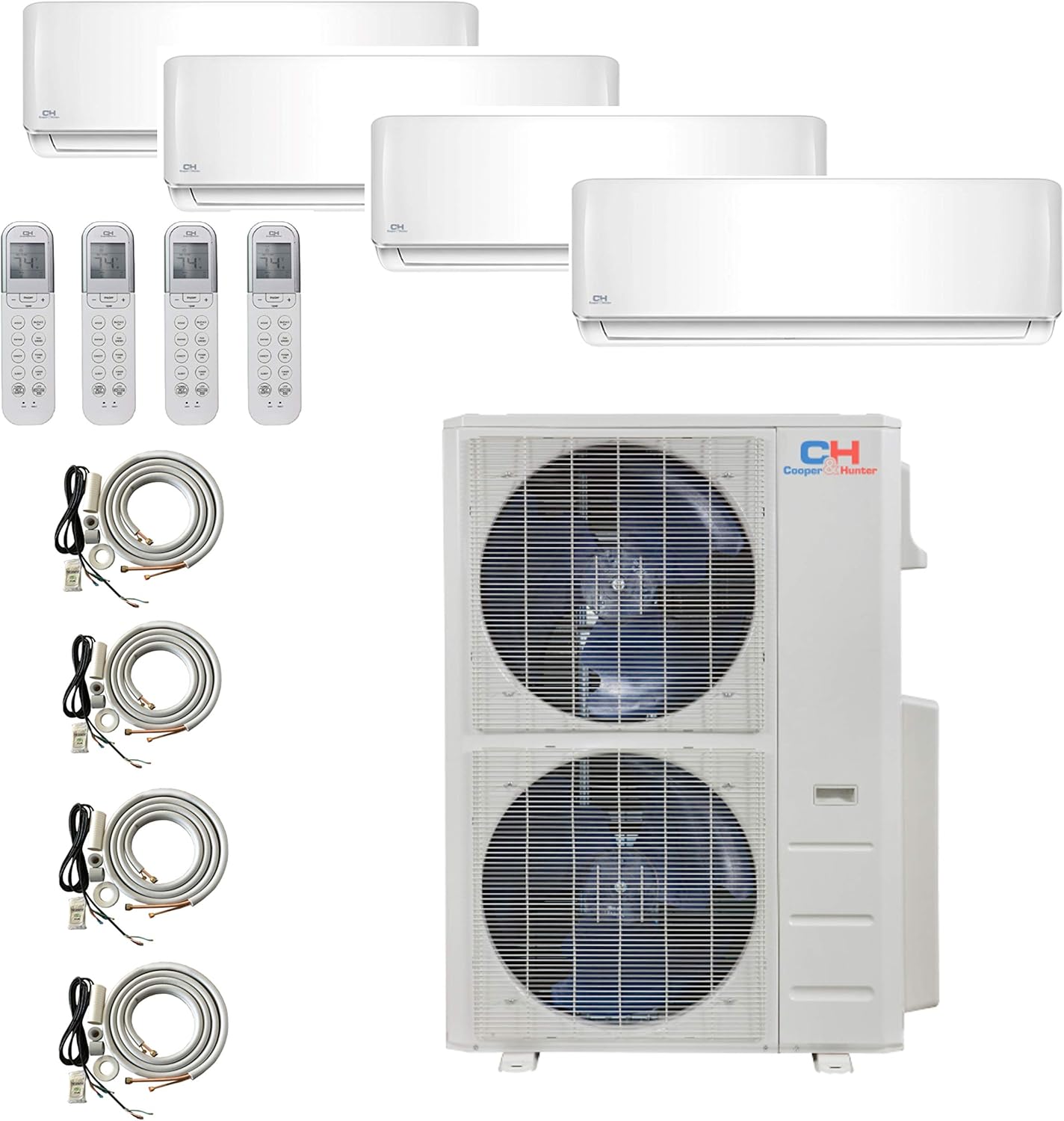 Amazon.com: COOPER AND HUNTER 4 Zone Mini Split - 9000 + 9000 + 9000 ...