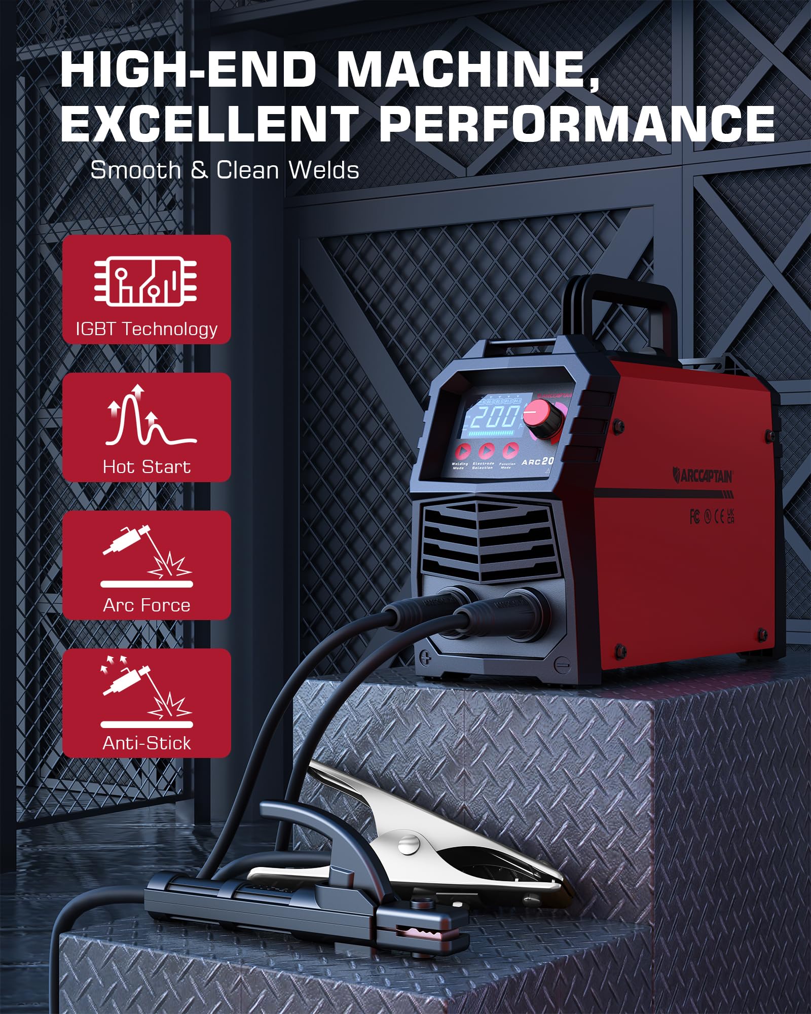 Mua ARCCAPTAIN Stick Welder, [Large LED Display] 200A ARC/Lift TIG ...