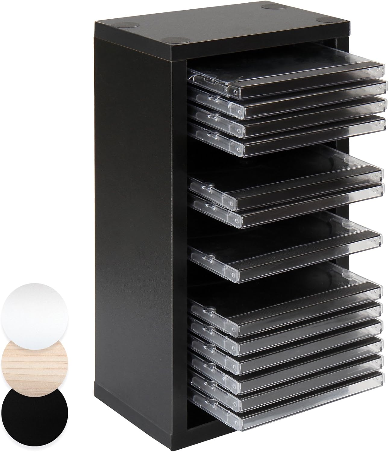 Jago Scaffale mobile porta CD muro parete fino 20 CD colore nero ...