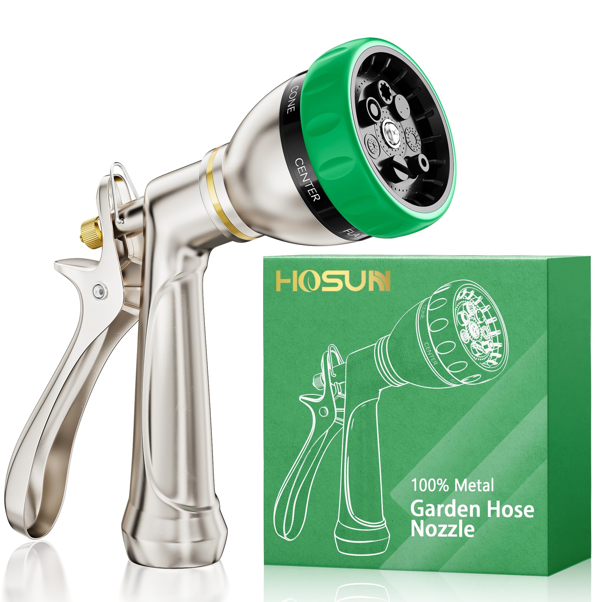 Mua Garden Hose Nozzle Sprayer Heavy Duty, 100% Metal Water Hose Nozzle ...