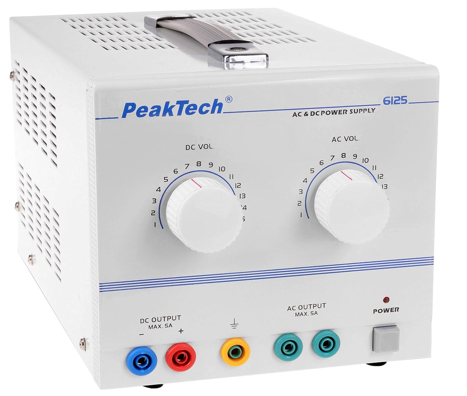 PeakTech DC AC Labornetzteil - Labornetzgerät 1-15V / 5A, linear, 1 ...