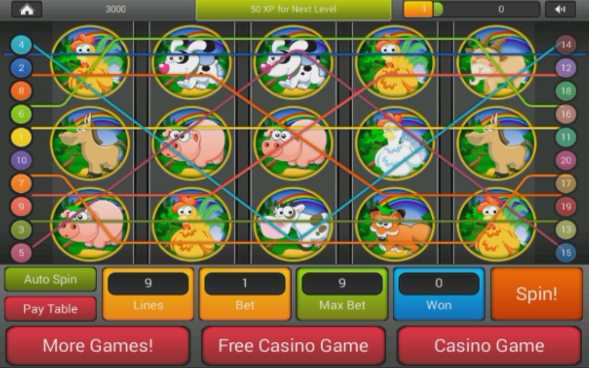 Lucky Day en Animal Farm Slots Gamehouse Casino en Las Vegas gratuito ...