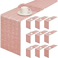Amazon.com: Sugargirl 10 Packs 12 x 72 inches Sequin Table Runner, Glitter Rose Gold Table ...
