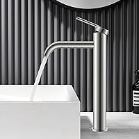 VOTON Vessel Sink Faucet Chrome Modern Tall Bathroom Faucets Single ...