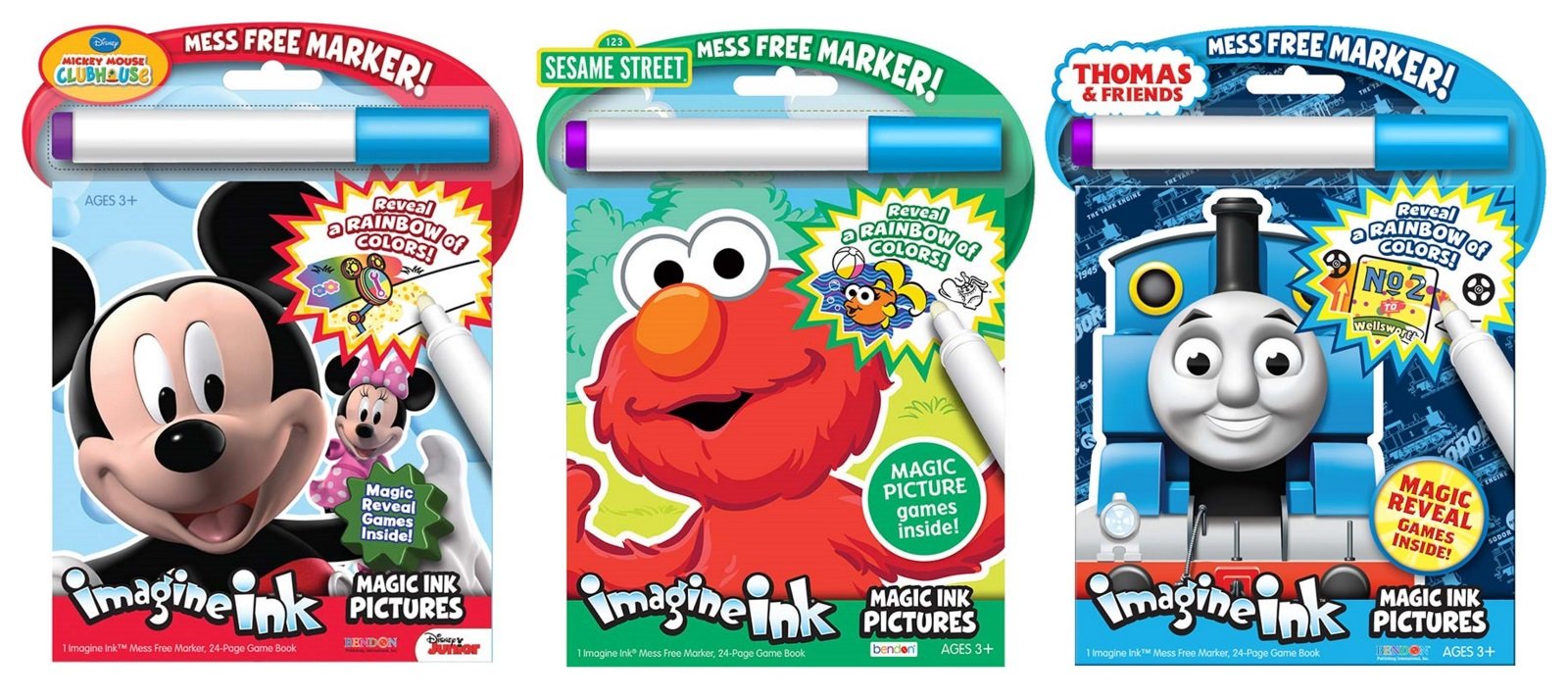 Mua Bundle of 3 Imagine Ink Magic Pictures Activity Books - Mickey ...