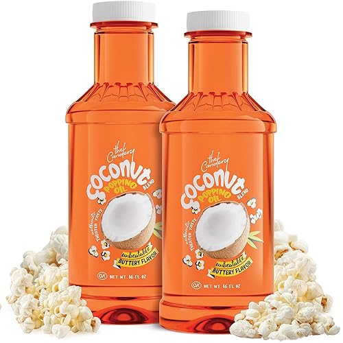 Coconut Popcorn Popping and Topping Oil Soy Blend with Authentic ...