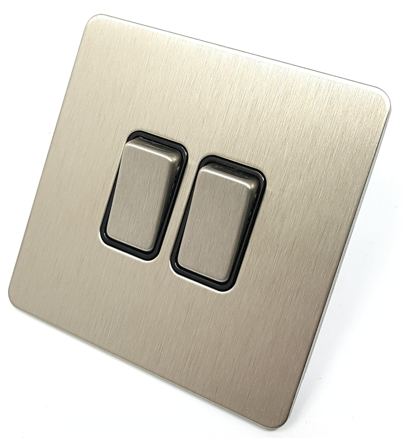 Schneider Electric Ultimate Screwless Flat Plate - 2 Gang 2 Way 10A ...