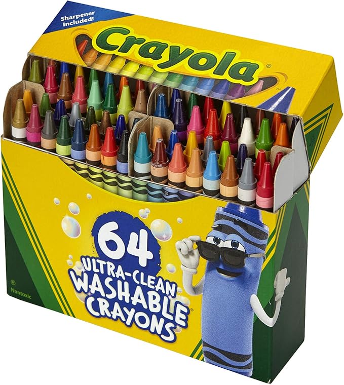 Giz de cera Crayola, 64 cores, ultra lavável | Amazon.com.br