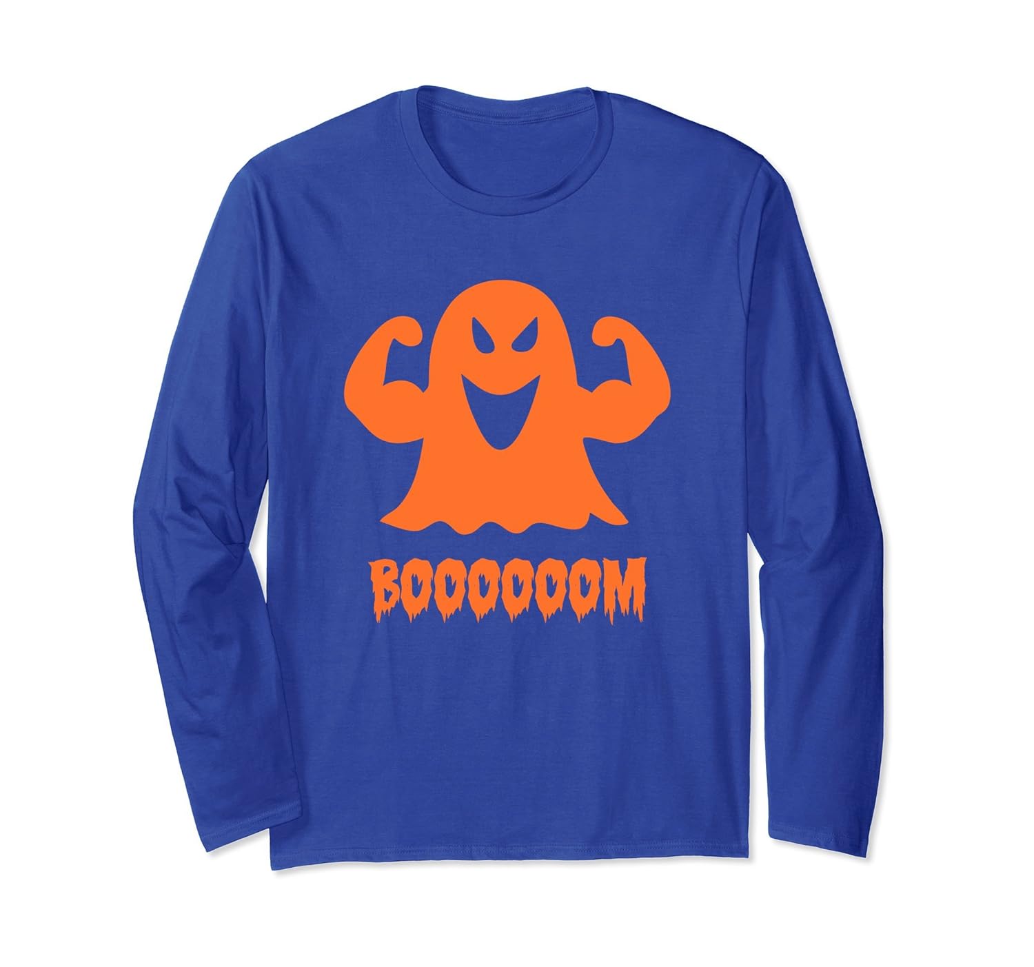 Buff Ghost BOOM, Spooky Funny Muscle Ghost Halloween Shirt-4LVS