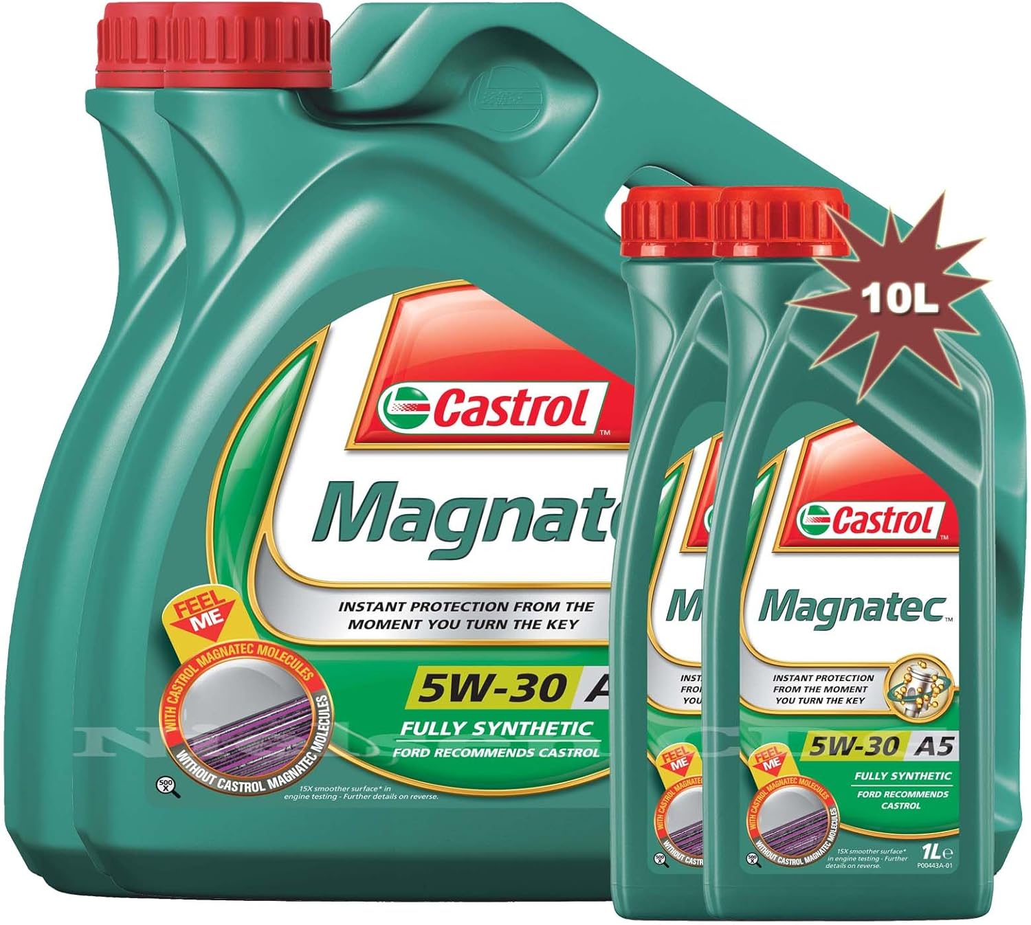 Castrol Magnatec 5w30 - Engine Oil, A5 new version, 10L: 2x4L + 2x1L ...