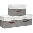 Amazon.com - Yawinhe Collapsible Storage Boxes with Lids Fabric ...
