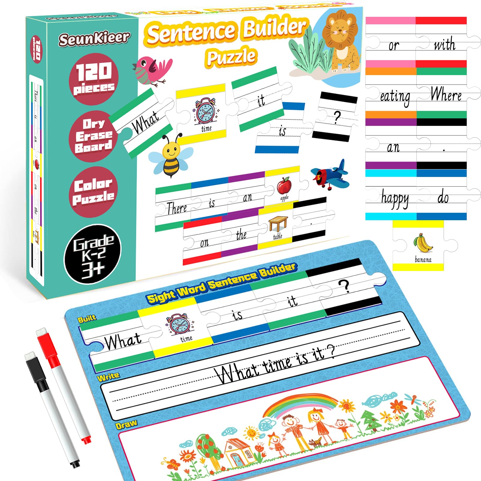 Mua Sentence Building, Sight Word Builder Cards for Early Reading ...