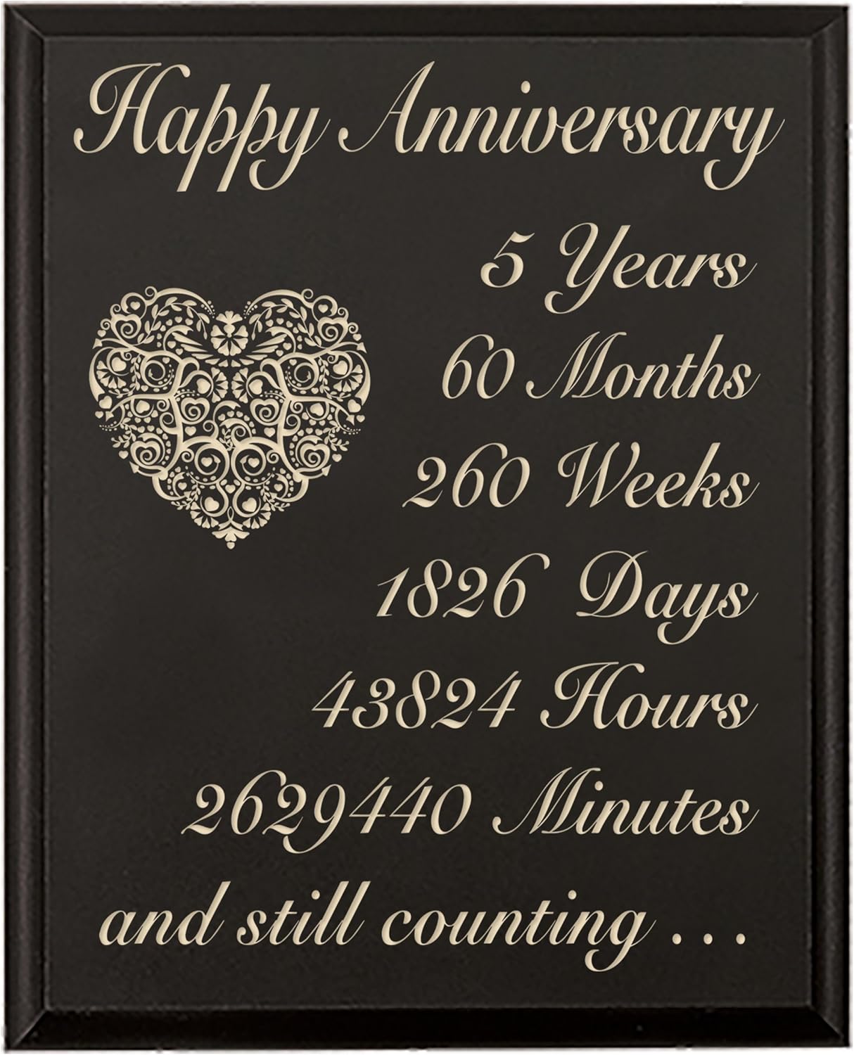LifeSong Milestones 5th Wedding Anniversary Wall Plaque Gifts For 