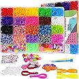 Amazon.com: XKDOUS 21 Colors Rubber Band Bracelet Kit, Loom Bracelet ...
