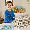 Melissa & Doug Puzzle Storage Rack - Wire Rack Holds 12 Puzzles ...
