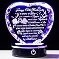 Amazon.com: YWHL 40th Anniversary Crystal Heart Gifts for Wife Husband ...