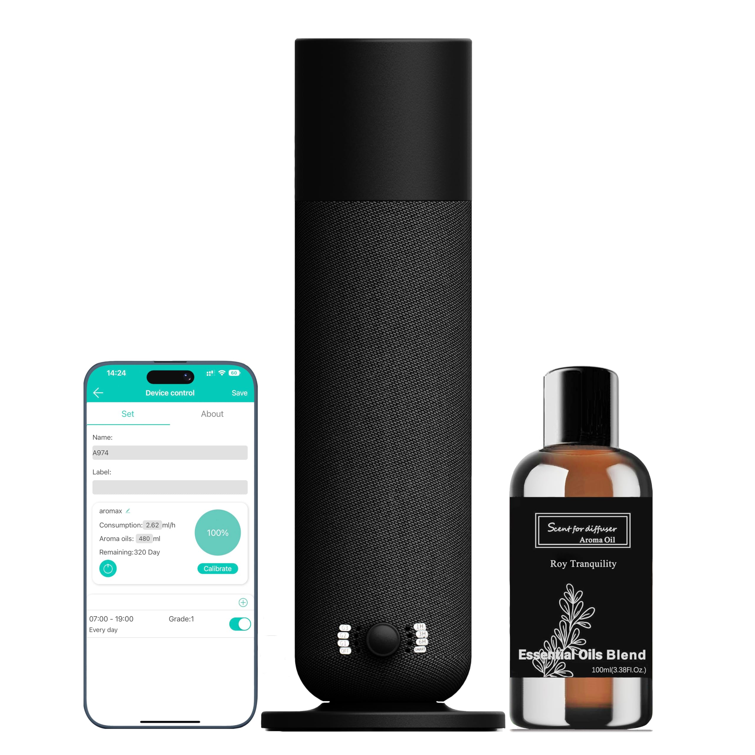 Smart Waterless Essential Oil Diffuser, Scent Air Machine for Home ...