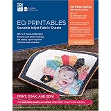 Amazon.com: EQ Inkjet Printable Cotton Basic Fabric Sheets 8.5"X11 ...