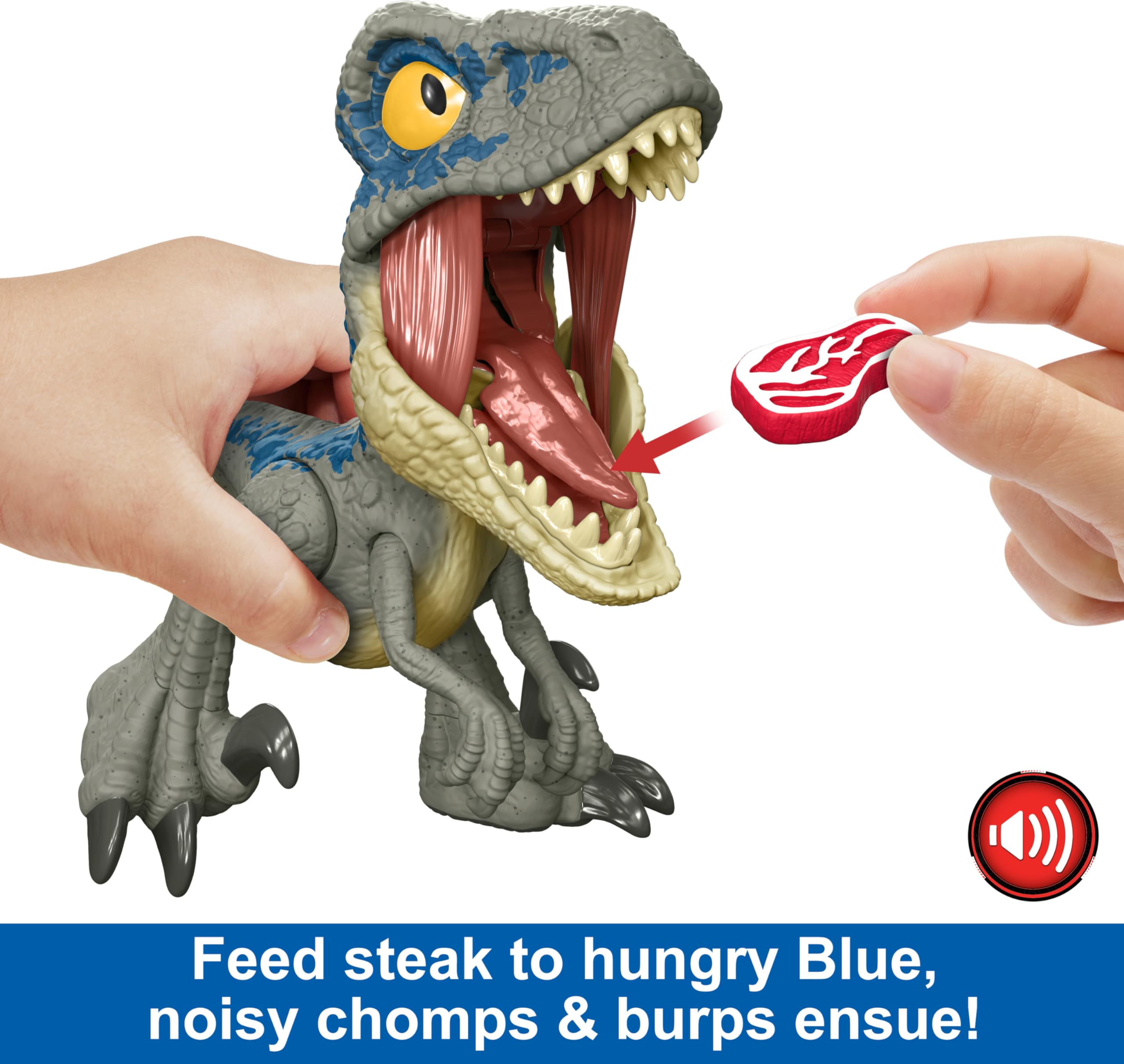 Mua Mattel Jurassic World Mega Roar Blue Velociraptor Dinosaur Toy with ...