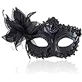 Amazon.com: deladola Women Easter Masquerade Mask Black Lace Venetian ...