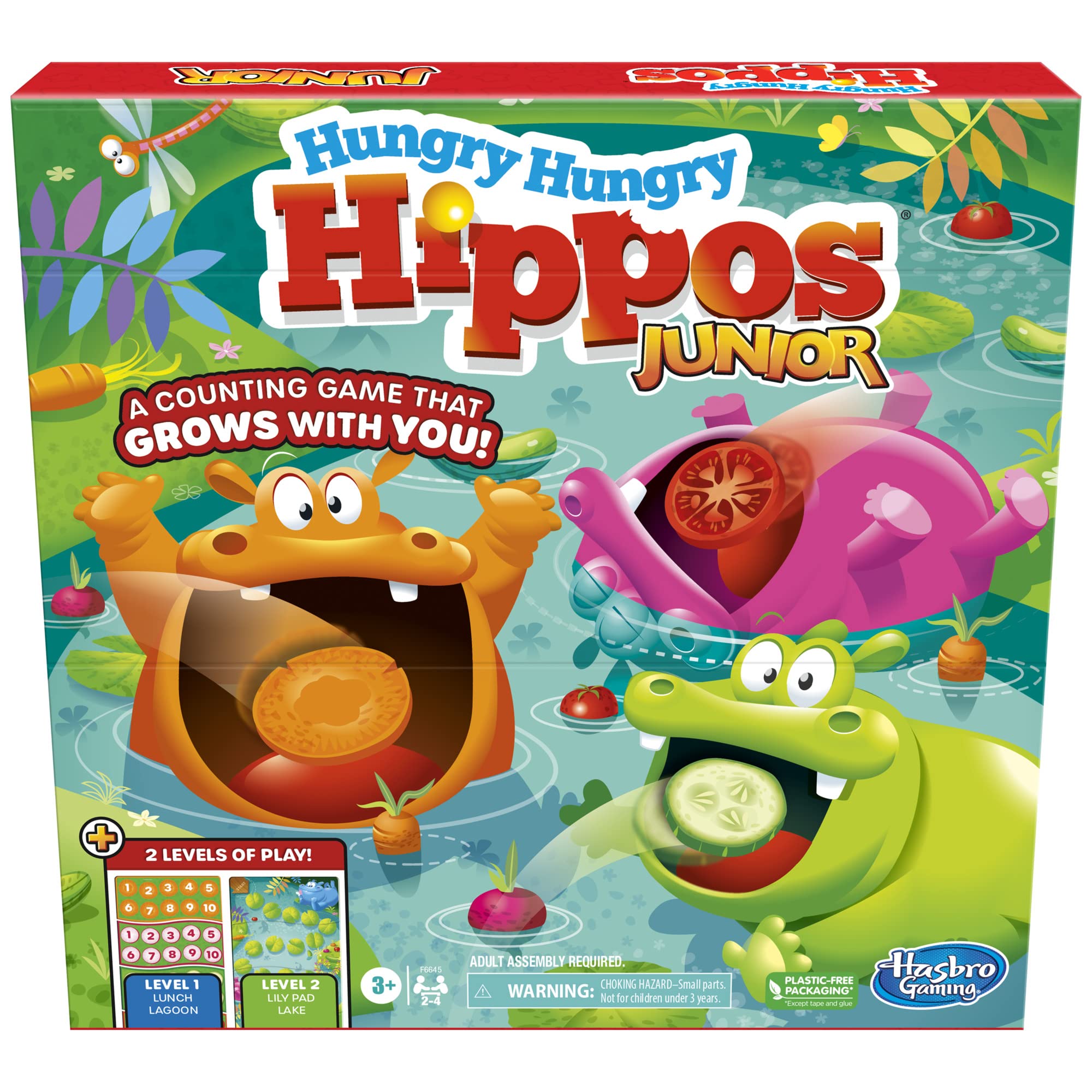 Mua Hasbro Gaming Hungry Hungry Hippos Junior Board Game | 2-in-1 Game ...
