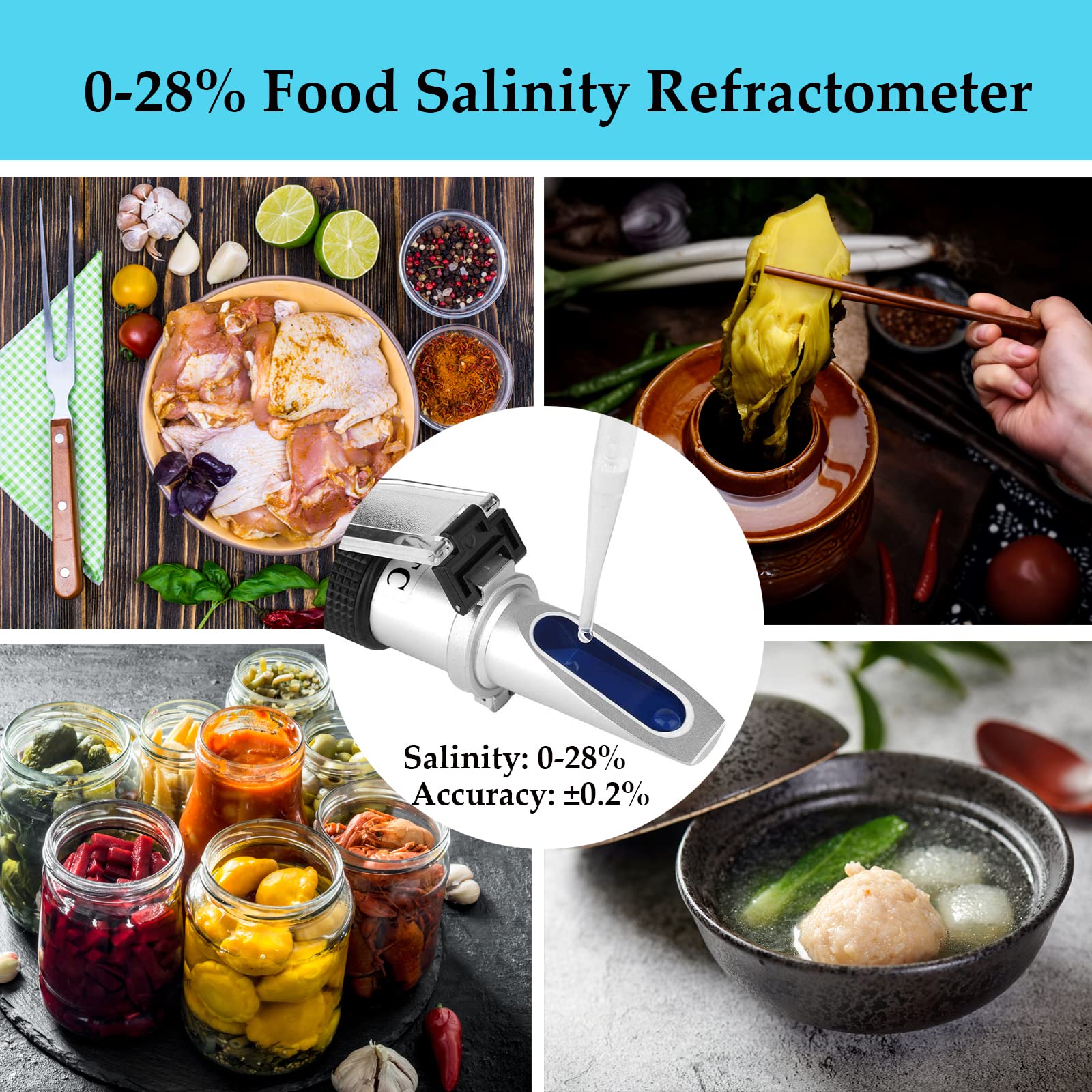 Mua Salinity Refractometer 0~28% for Measuring Sodium Chloride Content ...
