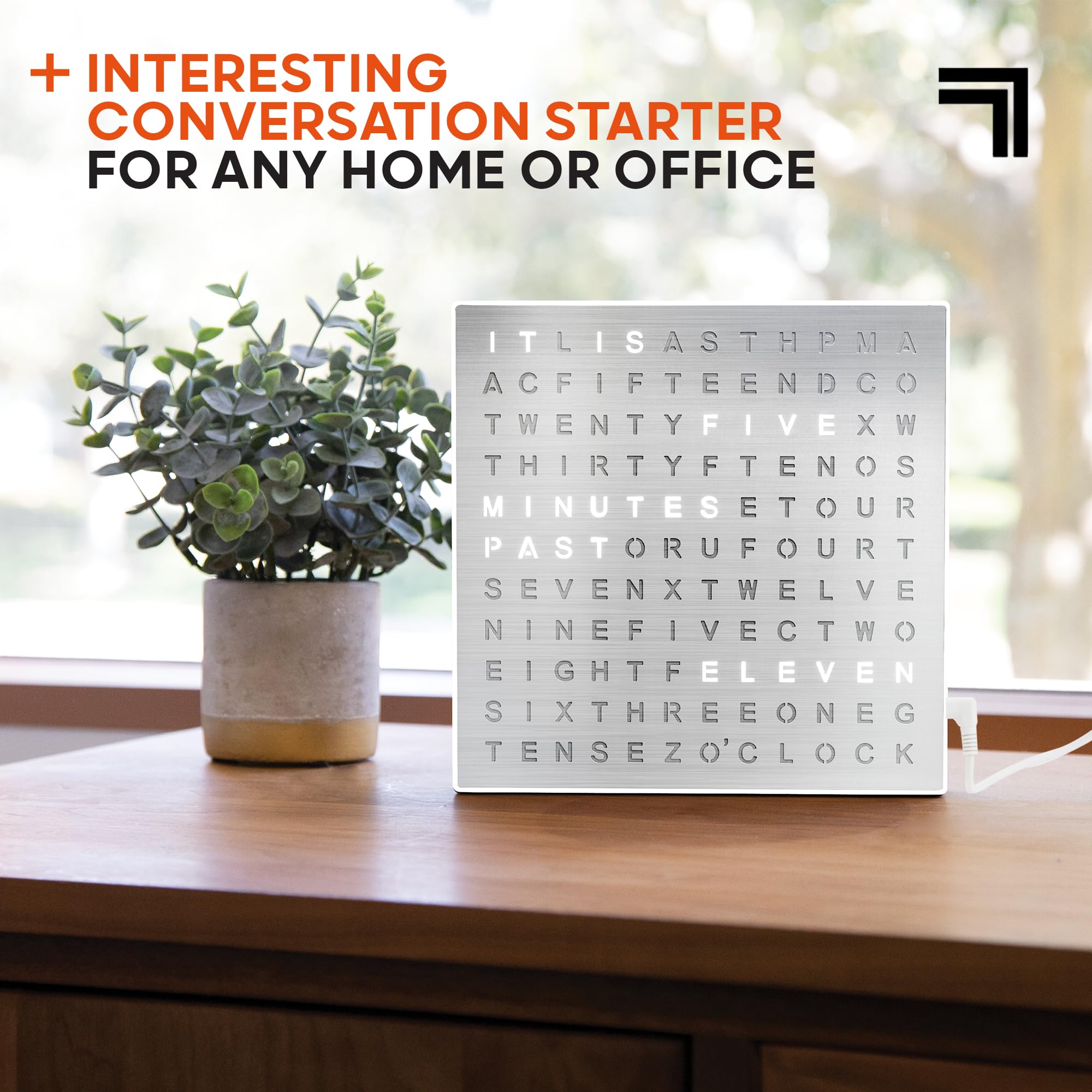 Mua Sharper Image® LED Word Clock – 7.75" Light-Up Digital Clock for ...