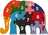 Wooden Elephant Alphabetic ABC Childrens Jigsaw Puzzle: Amazon.co.uk ...
