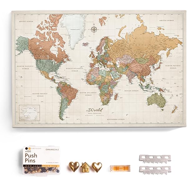 Mapa De Canadá Que Muestra La Isla Victoria Póster For Sale Con La