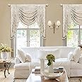 Amazon.com: Loom and Mill Luxury Waterfall Valances for Windows ...