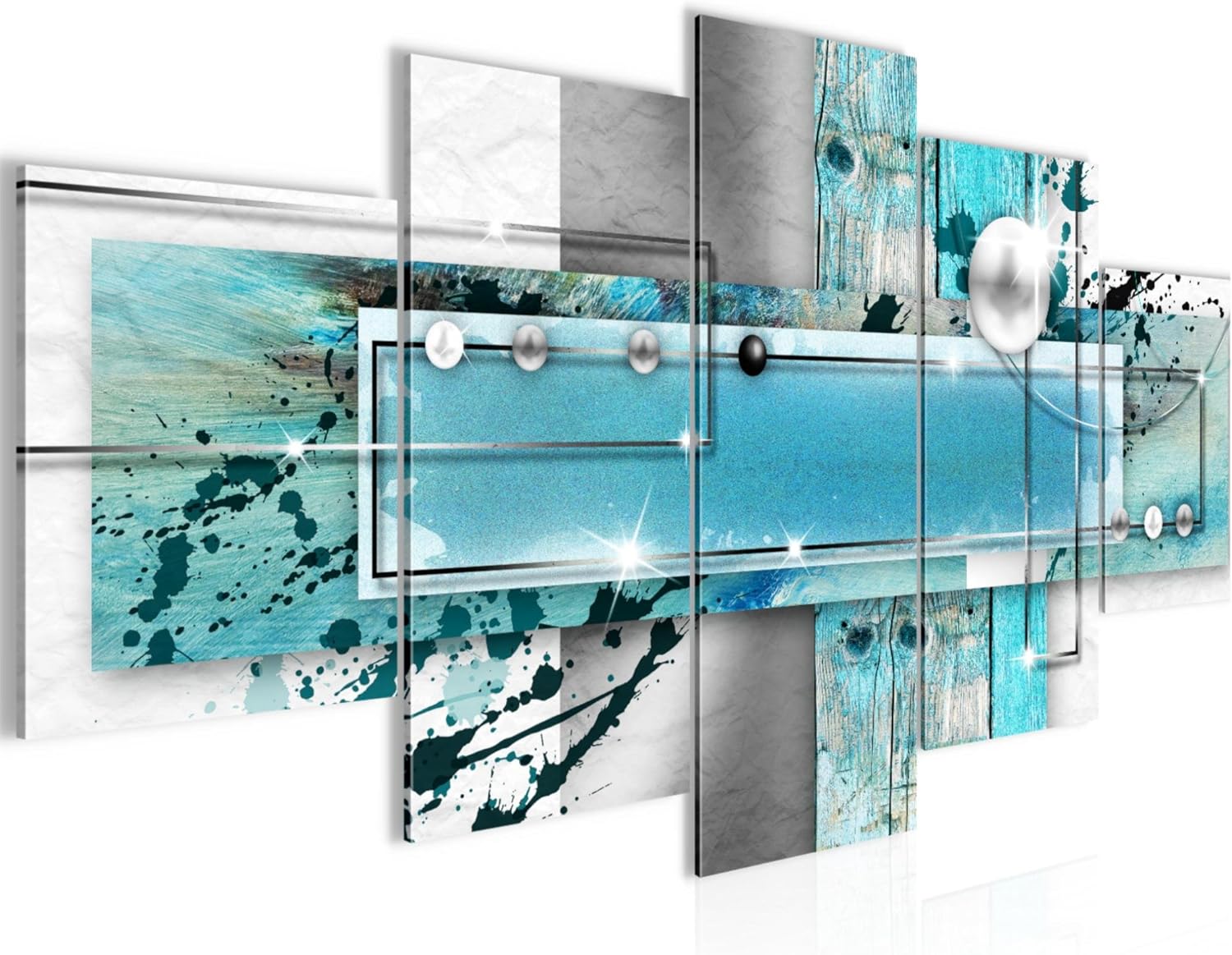 Runa Art Bilder Abstrakt Wandbild 200 x 100 cm Vlies - Leinwand Bild XXL Format Wandbilder ...