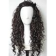 Amazon.com: Black Curly wig Maui Costume Wig Long Black Curly 28inches ...
