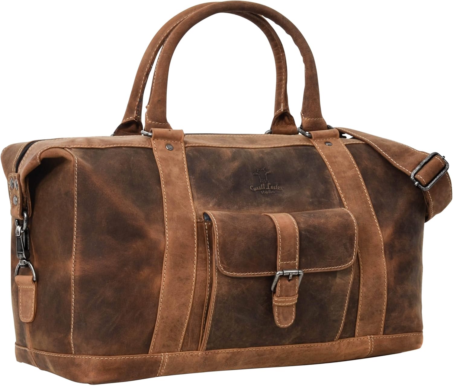Gusti Leder studio"Connor" Genuine Leather Travel Holdall Weekend ...